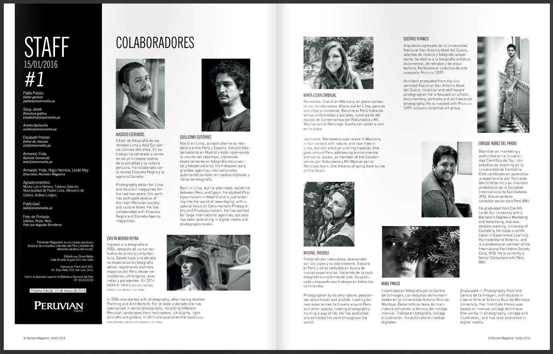 Peruvian Magazine – GUSTAVO VIVANCO LE0N