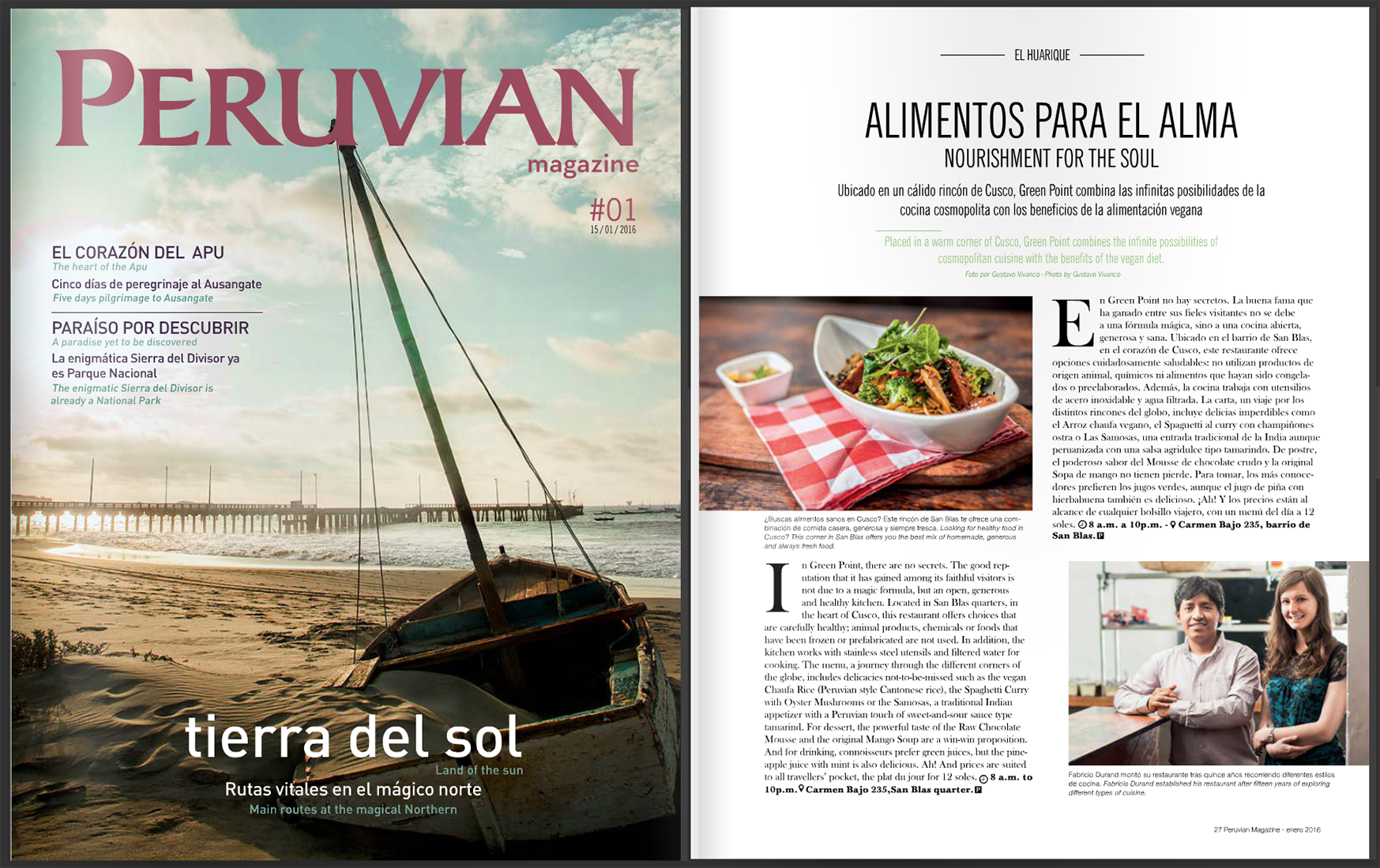Peruvian Magazine – GUSTAVO VIVANCO LE0N